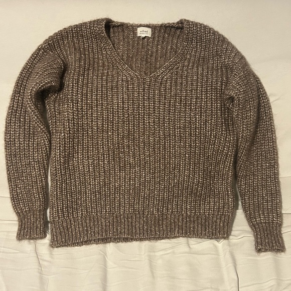 Wilfred | Sweaters | Aritzia Wilfred Free Wool Oatmeal Colored Knit ...